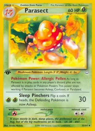 Histórico de Preços - Parasect | Pokémon | MYP Cards