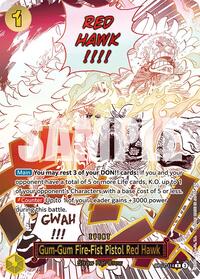 Gum-Gum Fire-Fist Pistol Red Hawk (Alternate Art) | One Piece | MYP Cards