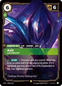 Azir - Ascendant (Alternate Art) | Riftbound: League of Legends | MYP Cards