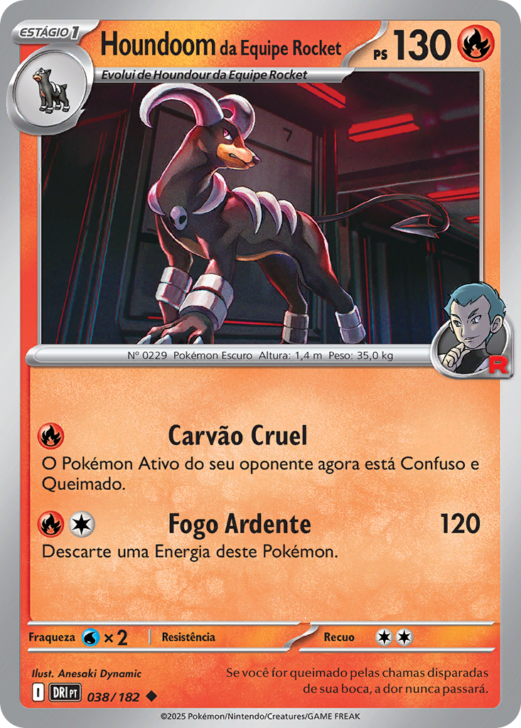 Houndoom da Equipe Rocket (038/182) / Team Rocket's Houndoom | Pokémon ...