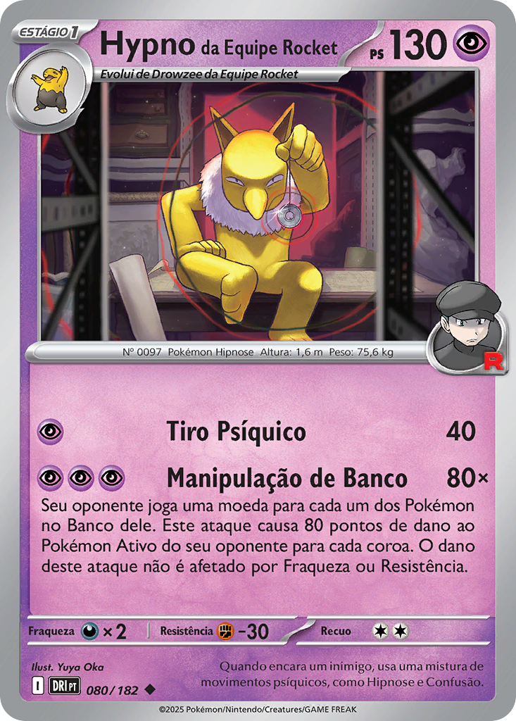 Hypno da Equipe Rocket (080/182) / Team Rocket's Hypno | Pokémon | MYP ...
