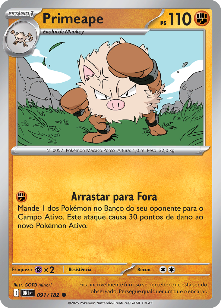 Primeape (091/182) | Pokémon | MYP Cards