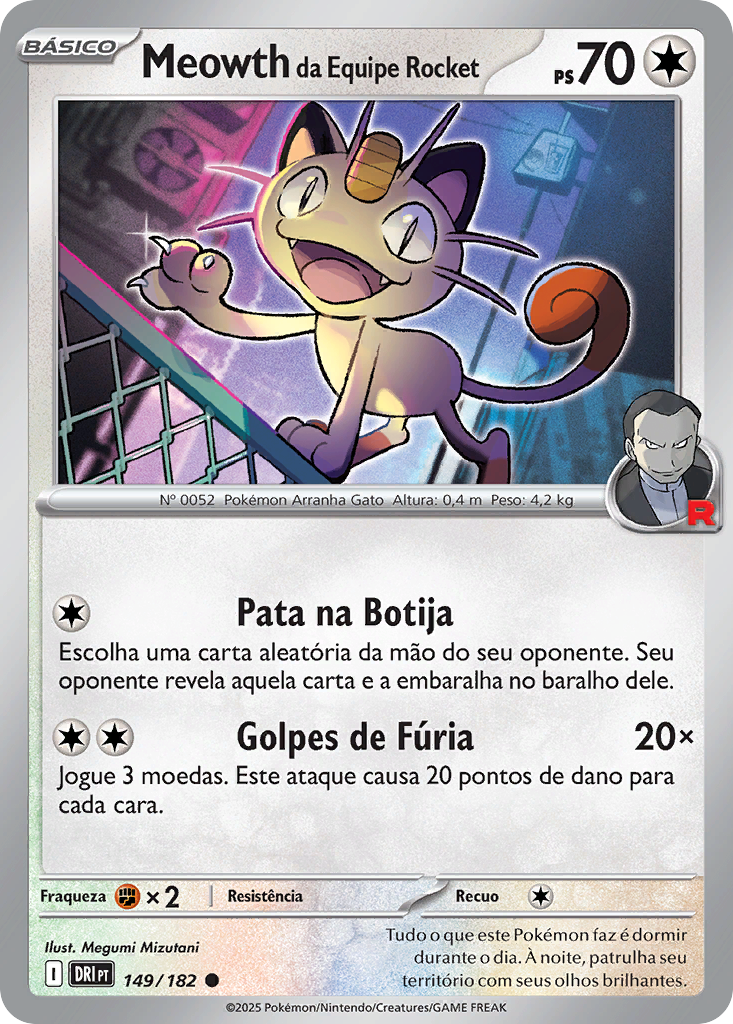 Meowth da Equipe Rocket (149/182) / Team Rocket's Meowth | Pokémon ...