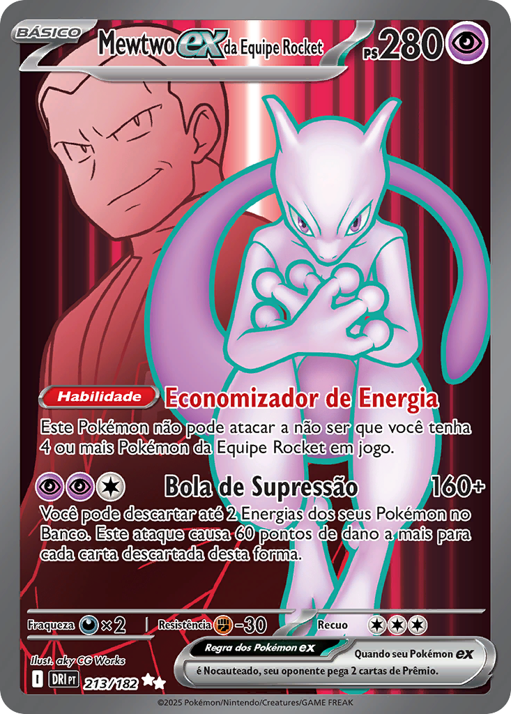 Mewtwo ex da Equipe Rocket (213/182) / Team Rocket's Mewtwo ex ...