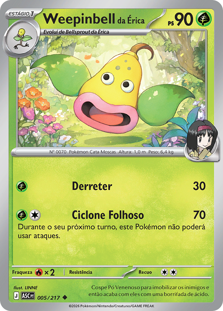 Weepinbell da Érica (005/217) / Erika's Weepinbell | Pokémon | MYP Cards