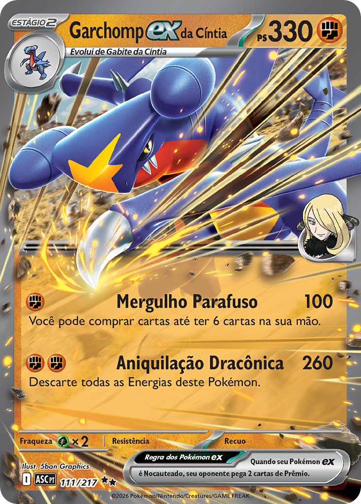 Garchomp ex da Cíntia (111/217) / Cynthia's Garchomp ex | Pokémon | MYP ...
