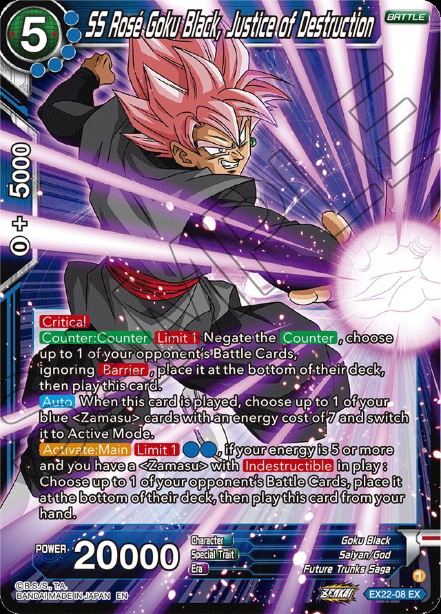 SS Rosé Goku Black, Justice of Destruction | DBS: Masters | MYP Cards